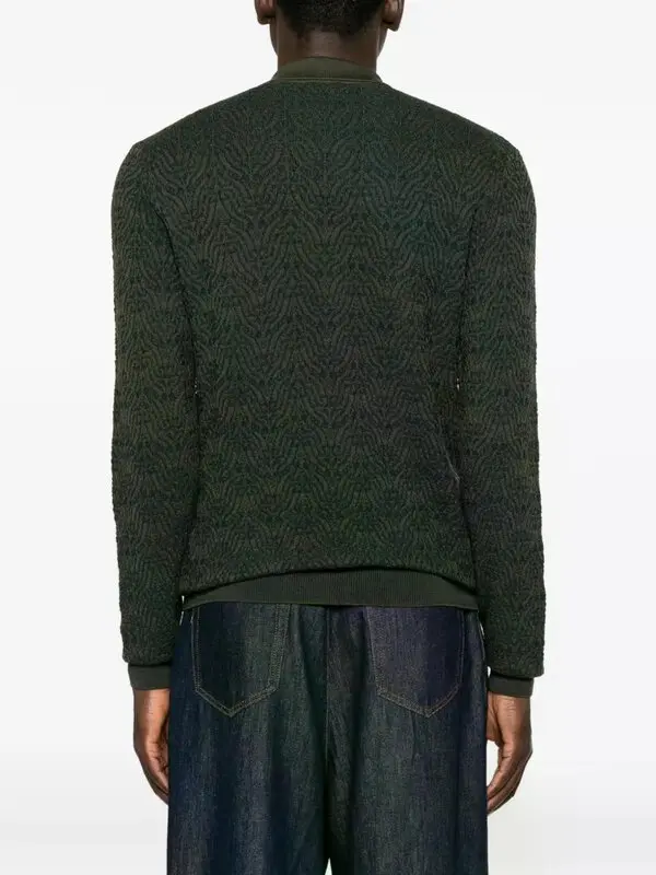 Etro Wool Polo Collar Zip Sweater
