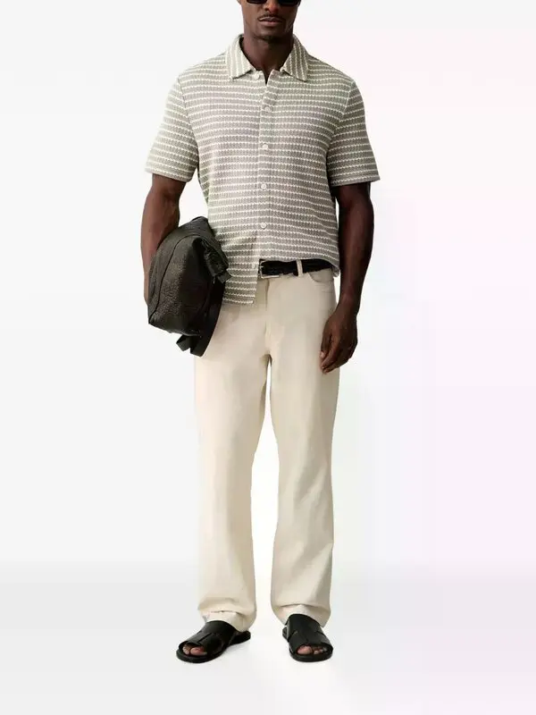 Michael Kors Horizontal-stripe Short-sleeve Shirt