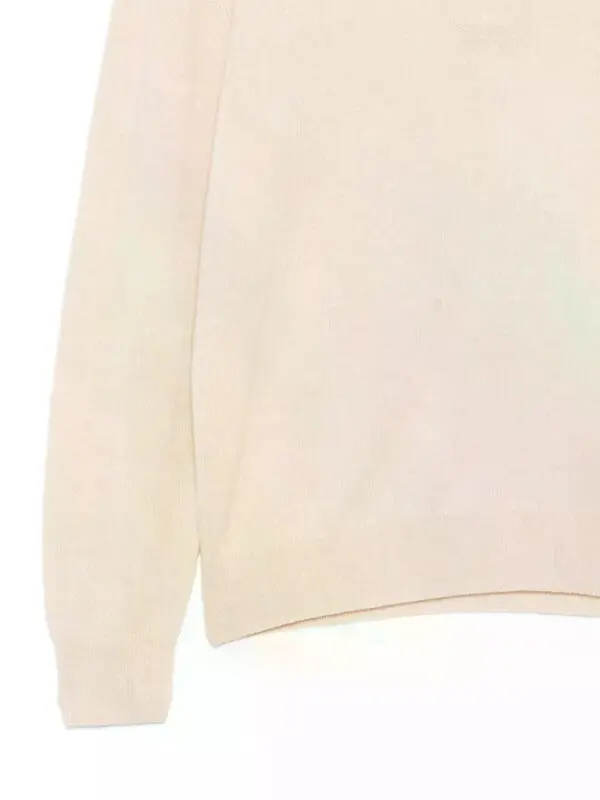 MAISON123 Cream Fine Knit Crew Neck Sweater
