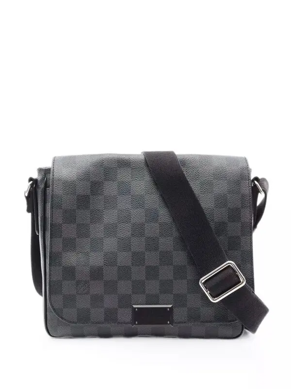LOUIS VUITTON 2014 Damier Graphite District Pm Shoulder Bag
