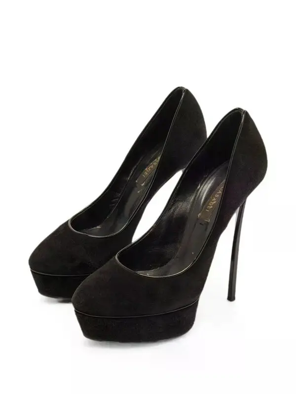 Casadei Round-toe Platform Pumps - Black
