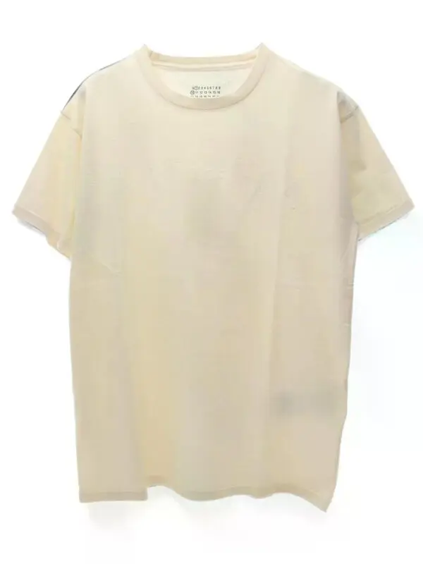 MAISON MARGIELA Logo-print Short-sleeve Cotton T-shirt - Neutrals