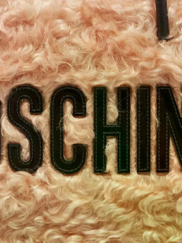 Moschino Logo-patch Shearling Tote Bag