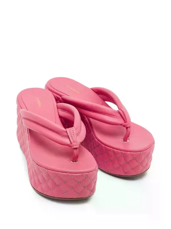 LE SILLA Quilted Studded Wedge Sandals