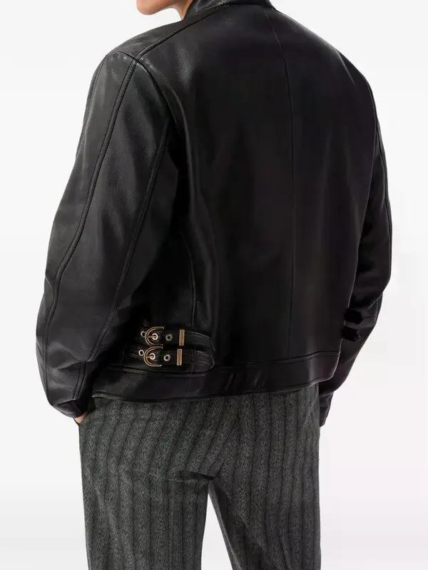 Versace Nappa Leather Biker Jacket