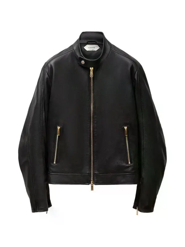 Versace Nappa Leather Biker Jacket