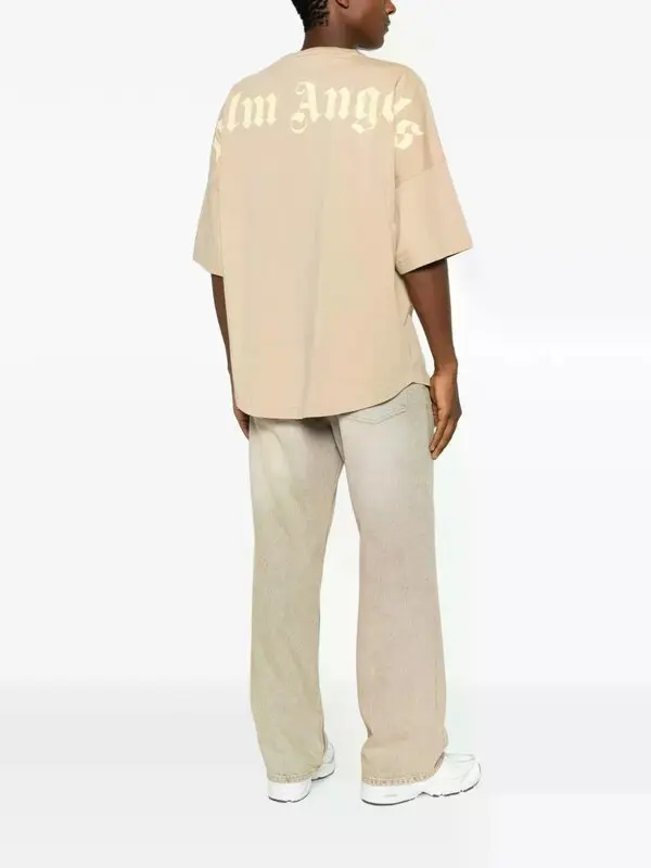 Palm Angels Logo-print Drop-shoulder T-shirt