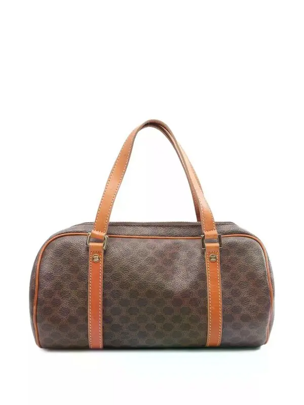 Celine Macadam Canvas Zip-fastening Tote Bag - Brown