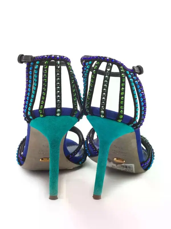 SERGIO ROSSI Crystal-embellished Ankle-strap Sandals