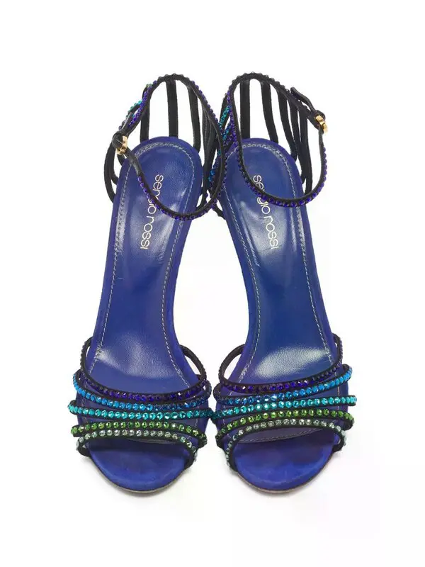 SERGIO ROSSI Crystal-embellished Ankle-strap Sandals