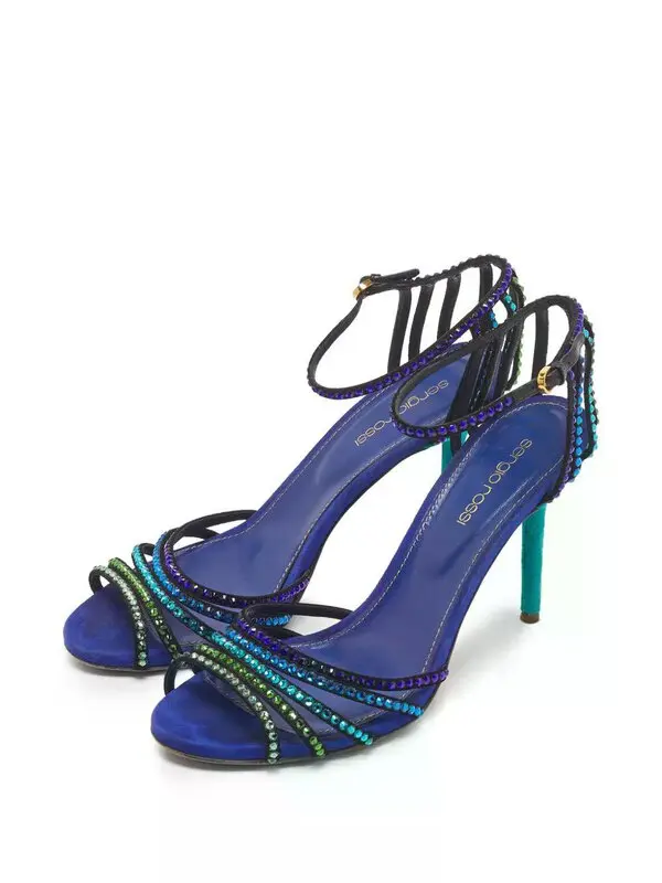 SERGIO ROSSI Crystal-embellished Ankle-strap Sandals