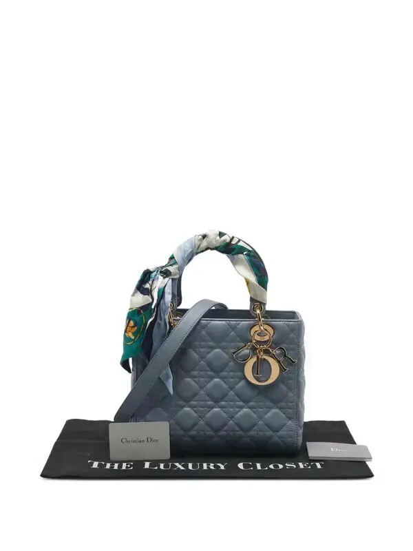 Dior 2018 Medium Lady Cannage Tote Bag