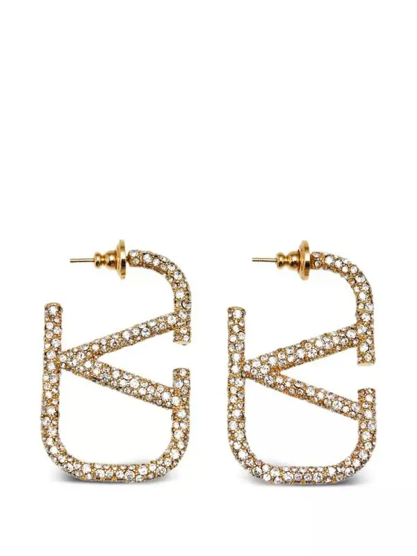 Valentino Garavani Vlogo Crystal-embellished Earrings