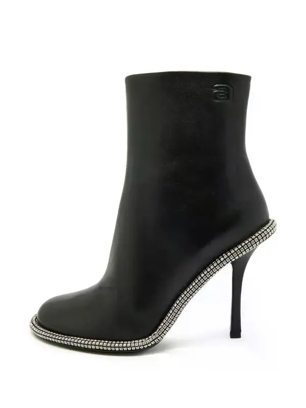 ALEXANDER WANG Kira Crystal-embellished Ankle Boots