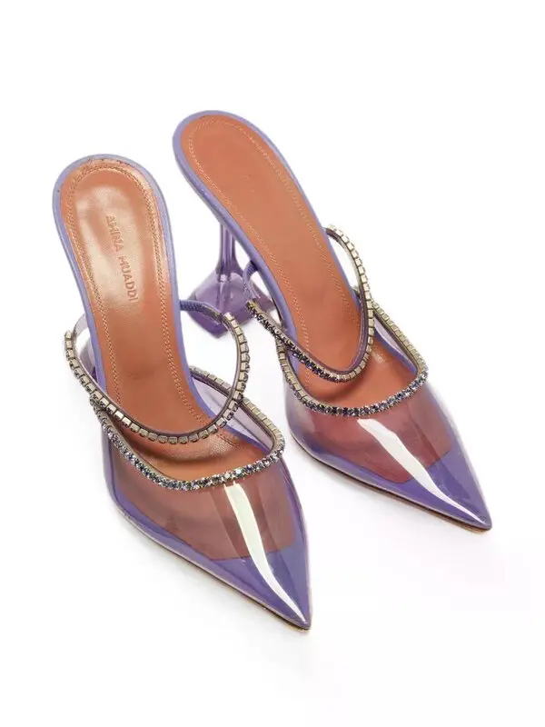 Amina Muaddi Gilda Crystal-embellished Sandals