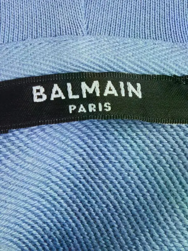 Balmain Cropped Logo Hoodie
