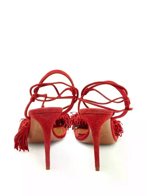 AQUAZZURA Wild Thing Fringed Heeled Sandals