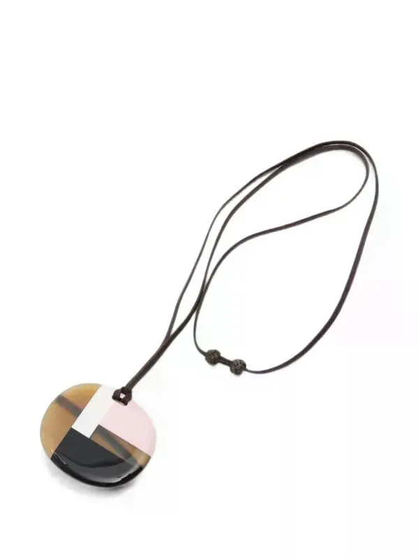Hermès Engraved Logo Necklace - Brown