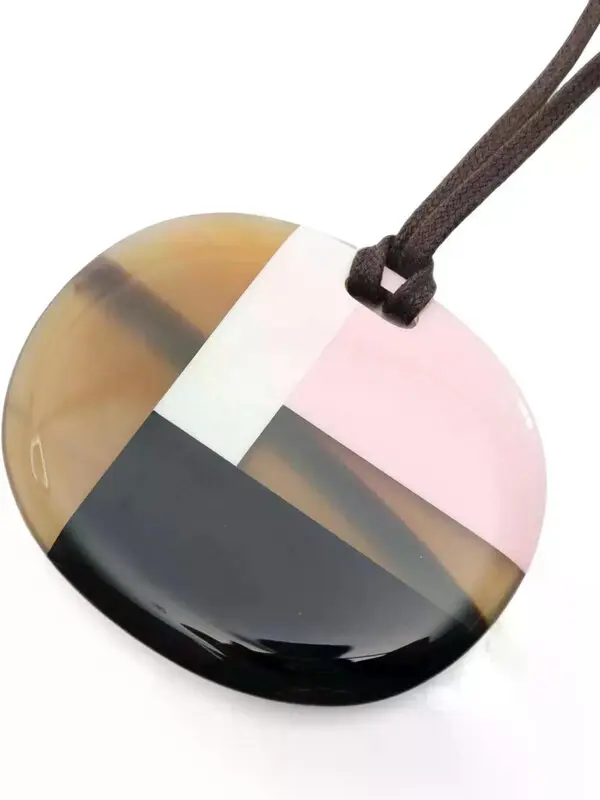 Hermès Engraved Logo Necklace - Brown