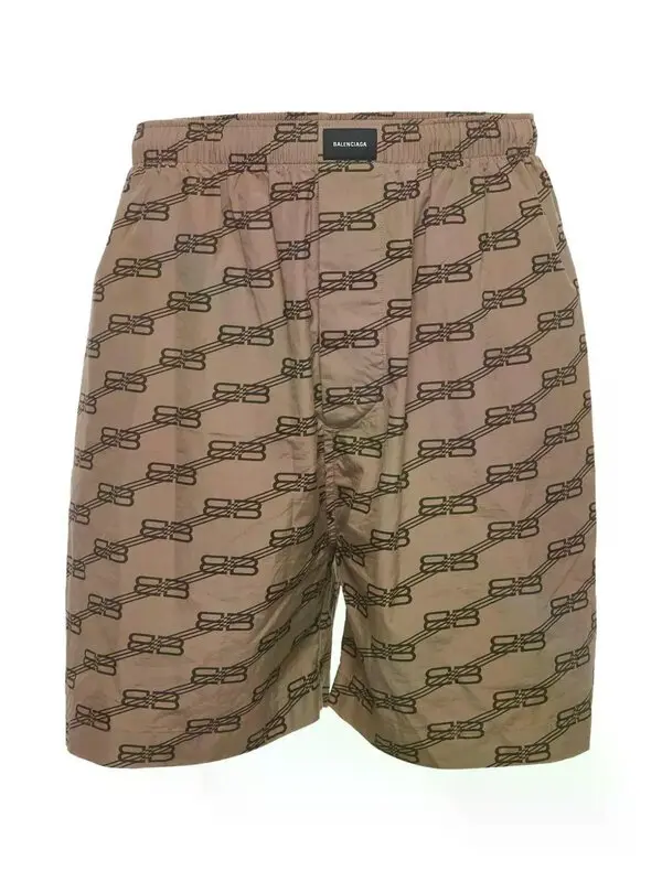 Balenciaga Monogram Poplin Shorts