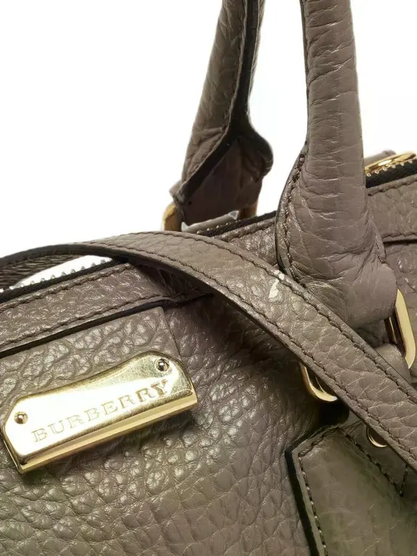 Burberry Gladstone Grained-leather Tote Bag - Grey