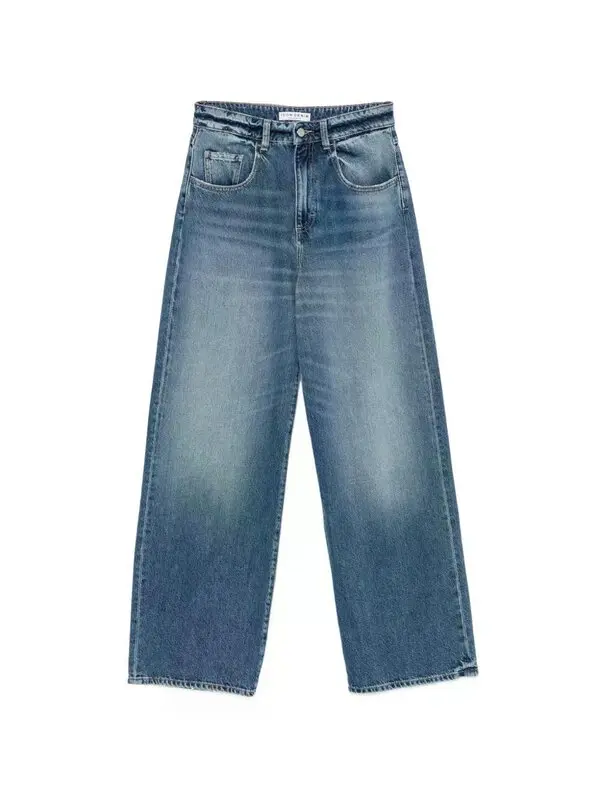 ICON DENIM LOS ANGELES Faded Wide-leg Jeans - Blue