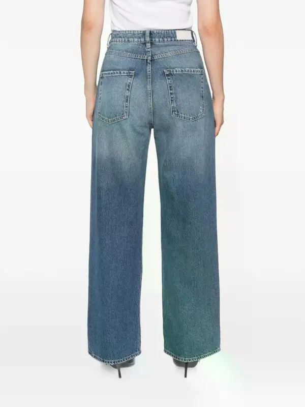 ICON DENIM LOS ANGELES Faded Wide-leg Jeans - Blue