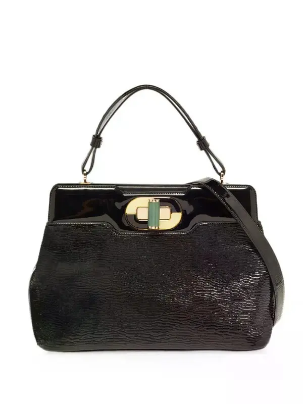 BVLGARI Isabella Rossellini Patent Leather Tote Bag