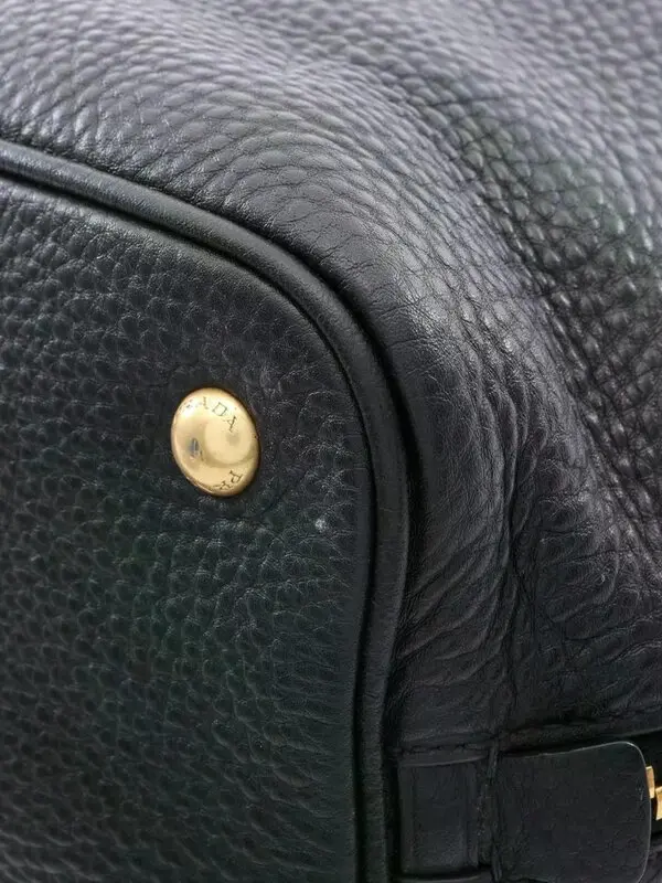 Prada 2010s Logo-detail Leather Two-way Handbag