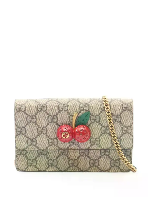 Gucci 2010s Cherry Gg Supreme Shoulder Bag - Neutrals