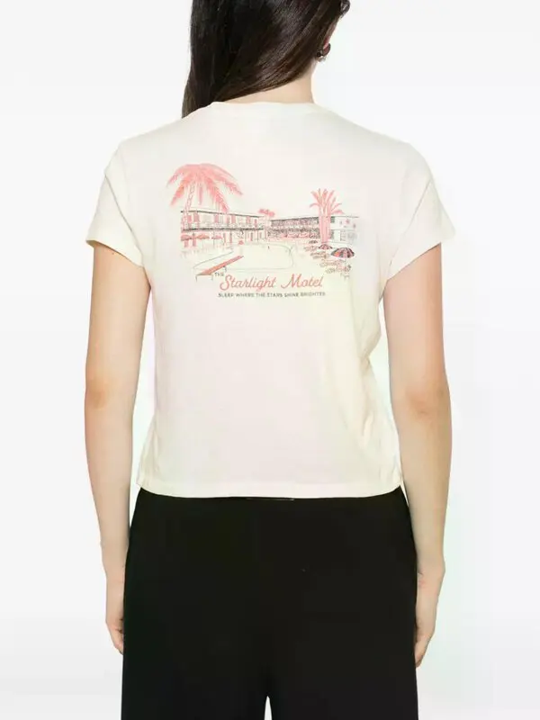RE/DONE Graphic Print Short Sleeve T-shirt - Neutrals
