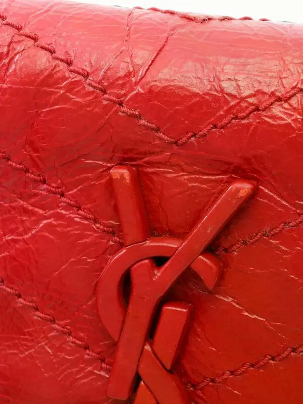Saint Laurent 2000s Niki Chevron-quilted Wallet - Red