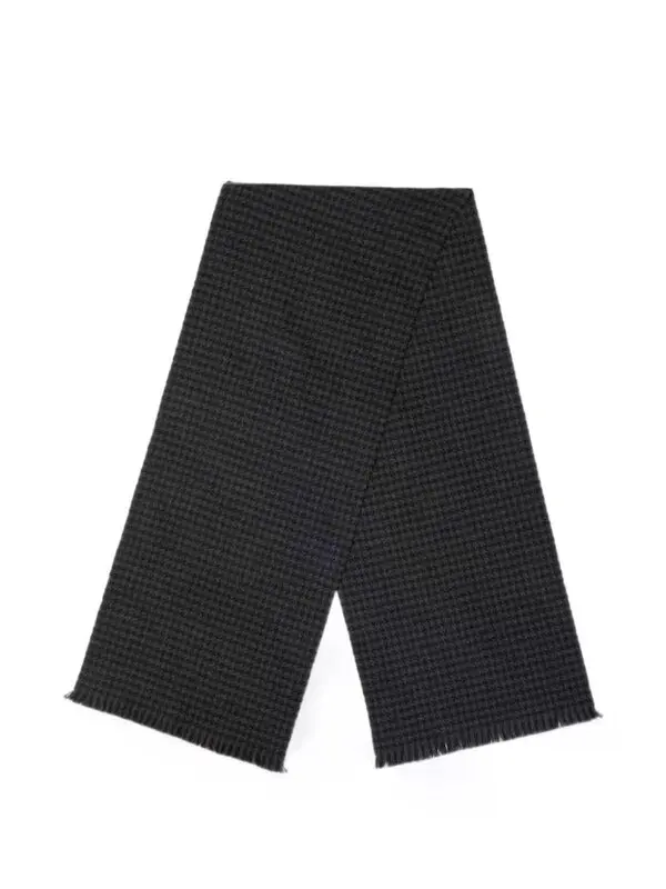 TOM FORD Houndstooth-pattern Fringed-edge Scarf