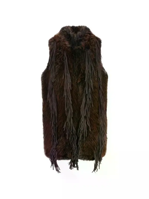 UNCOMMON Fringed Sleeveless Coat