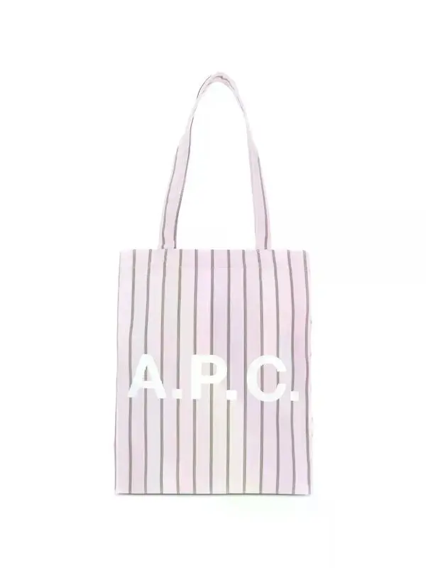 A.p.c. Striped Logo-print Tote Bag