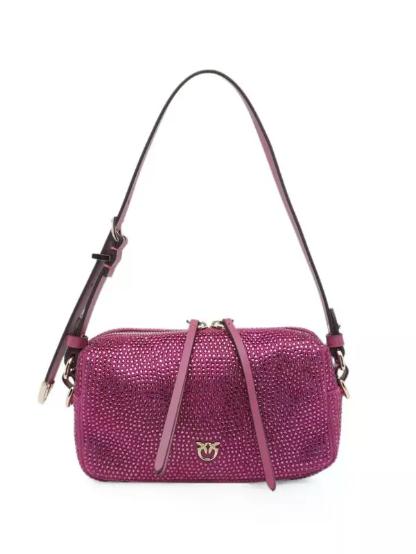 Pinko Mini Full Strass Boston Shoulder Bag