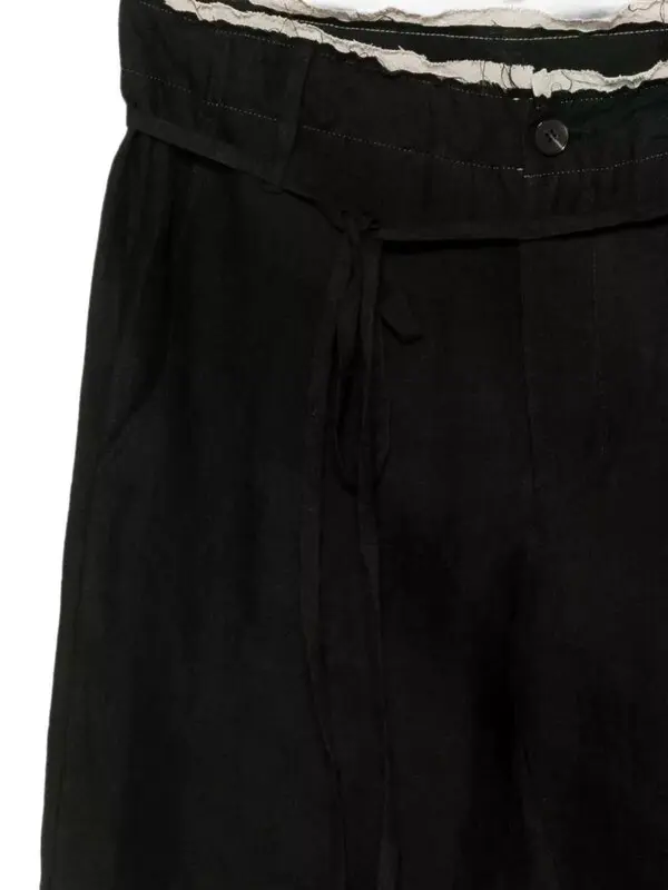 POST ARCHIVE FACTION Raw-edge Belted Trousers