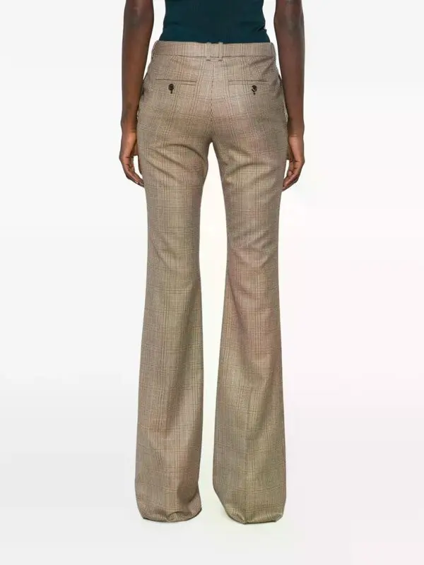 Saint Laurent Check-pattern Flared Trousers