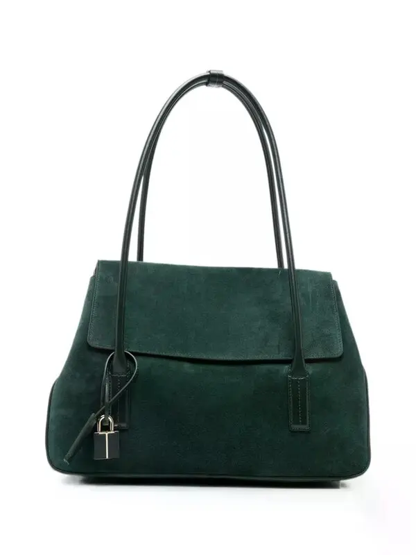 TOM FORD Suede Padlock-detail Shoulder Bag