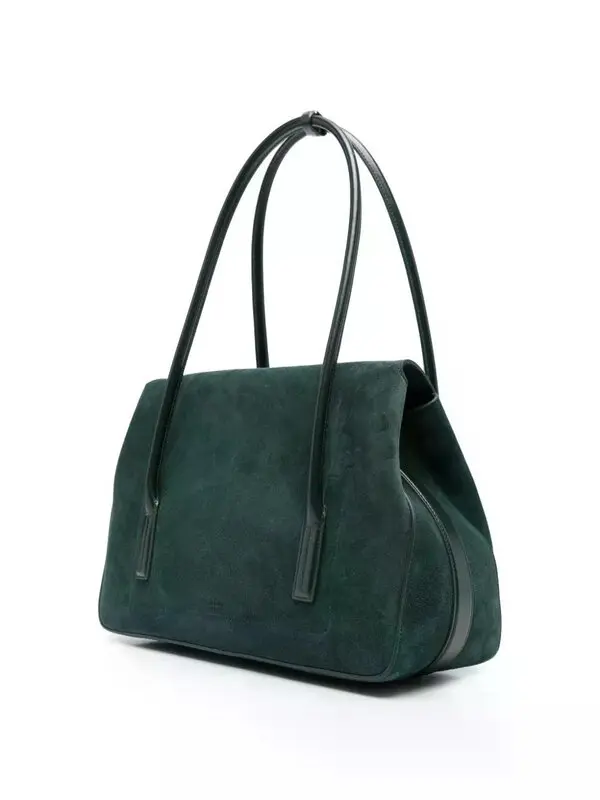 TOM FORD Suede Padlock Detail Shoulder Bag - Green