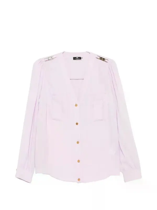 Elisabetta Franchi V-neck Button-up Blouse