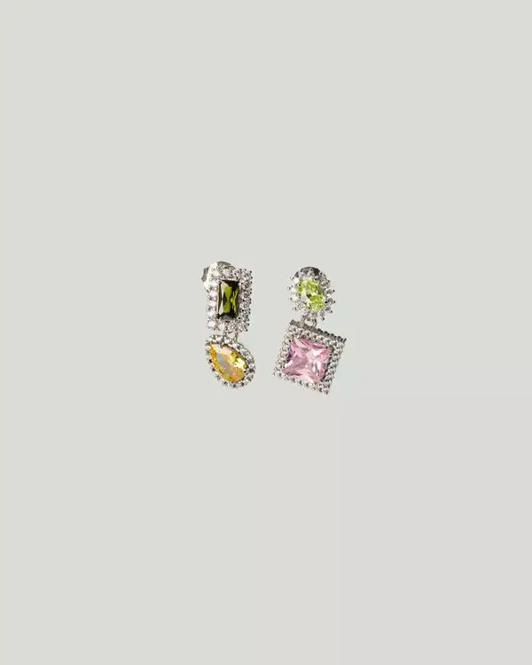MAISON MARGIELA Cluster Drop Earrings - Silver