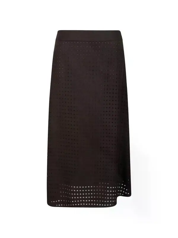 Peserico Perforated-design A-line Skirt