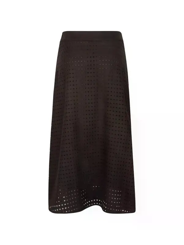 Peserico Perforated-design A-line Skirt