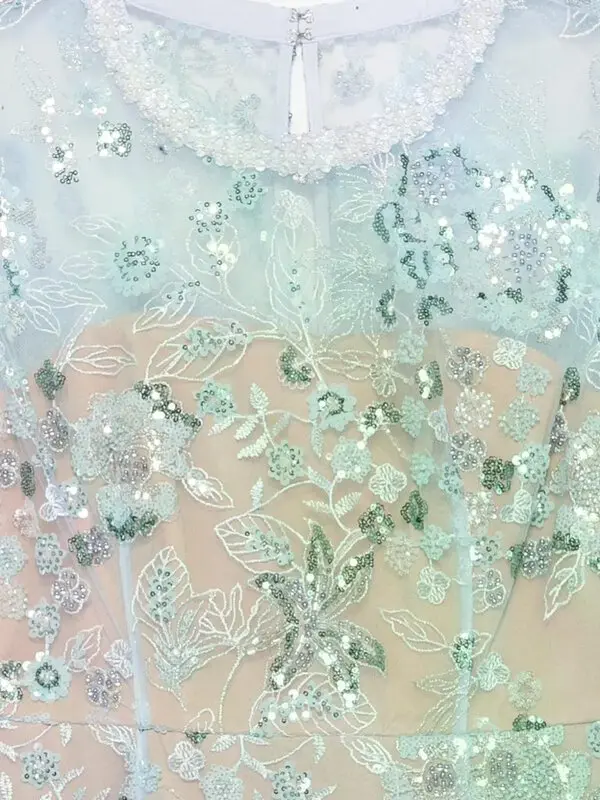 SELF-PORTRAIT Sequin-embellished Floral Lace Midi Dress