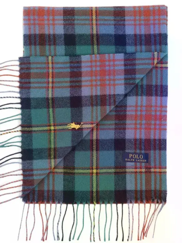 Polo Ralph Lauren Tartan Fringe Wool Scarf