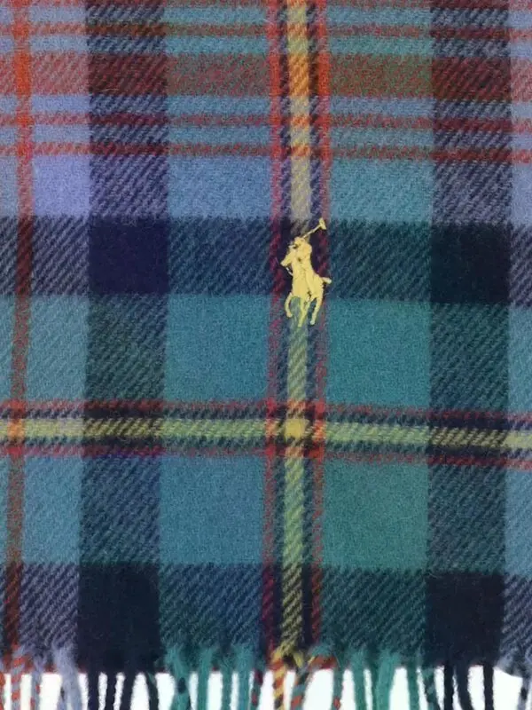 Polo Ralph Lauren Tartan Fringe Wool Scarf