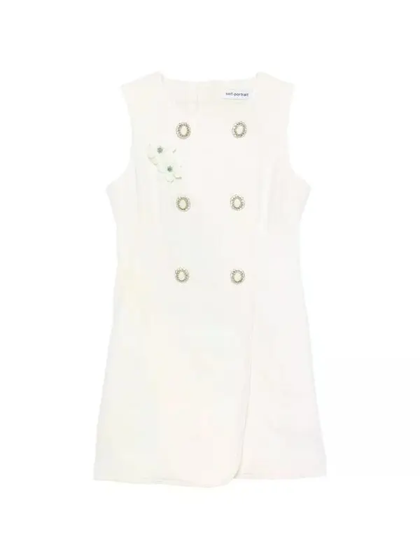 SELF-PORTRAIT Embellished Double-breasted Mini Dress