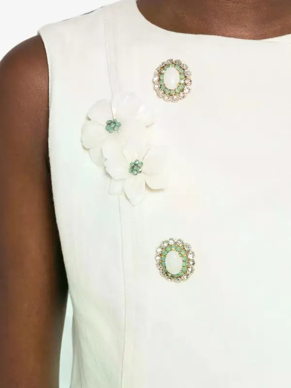SELF-PORTRAIT Embellished Double-breasted Mini Dress
