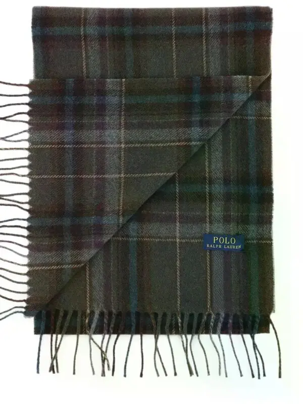 Polo Ralph Lauren Tartan Fringe Wool Scarf